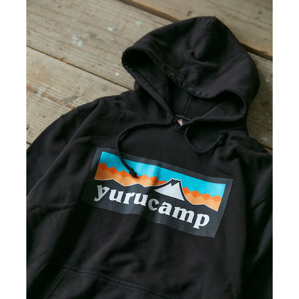 Yurucamp Mount Fuji Logo Hoodie (M Size) Black | ゆるキャン ふじさんロゴ パーカー M ...